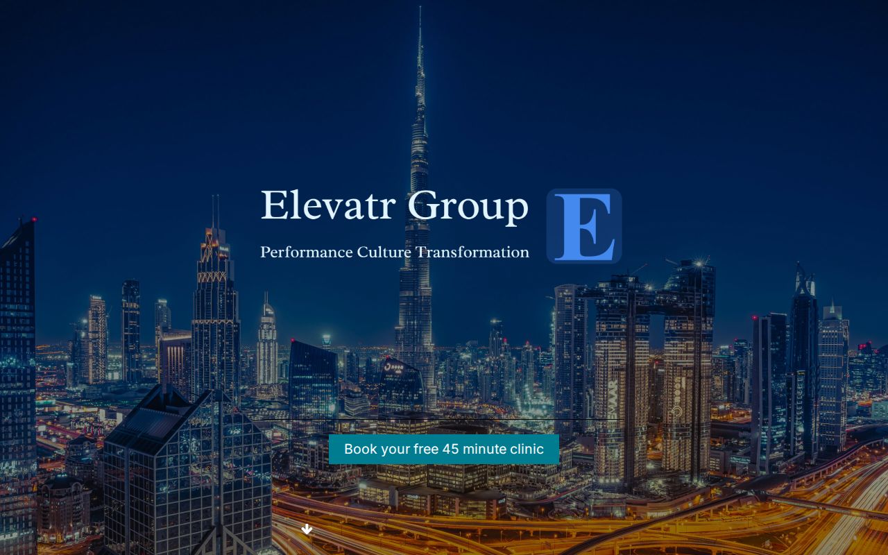 Elevatr landing page